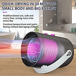 TAISHAN UV Portable Clothes Dryer, Travel Mini Dryer Machine，New Generation Electric Clothes Drying With sterilization function for Apartments