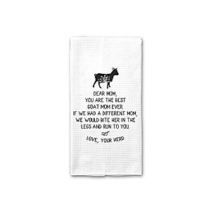 CANARY ROAD Personalized Goat Mom Towel, Goat Towel, Goat Gift, Goat Lady Towel, Goat Farmer Gift, Backyard Farmer Gift, Goat Mom Gift
