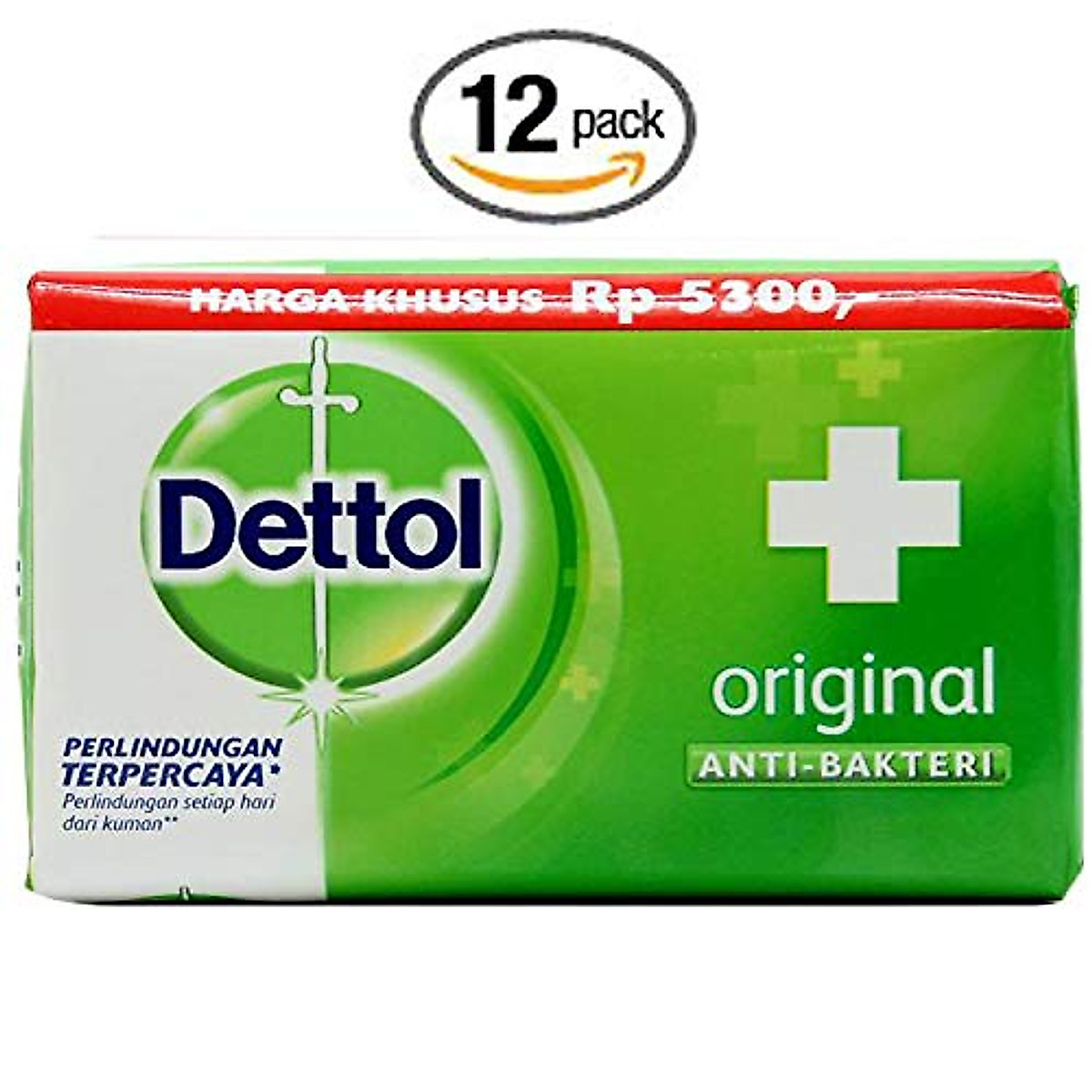 Dettol Anti-Bacterial Hand and Body Bar Soap, Original, 110 Gr / 3.88 Oz (Pack of 12)