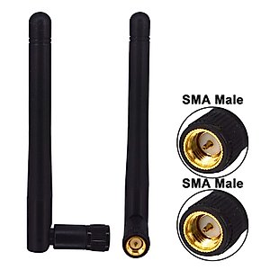 Kaunosta WiFi Antenna 5GHz 3dBi Omnidirectional Camera Wireless Antenna for Computer Wireless Network Card USB Adapter Security IP Camera Pack of 2