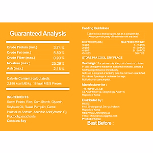 Veggiesnax for Premium Organic Vegan Dog Treats Natural Soft Chews Training Snacks Healthy Huge Container, 35.3 oz.(1kg) (35.3oz, Carrot)