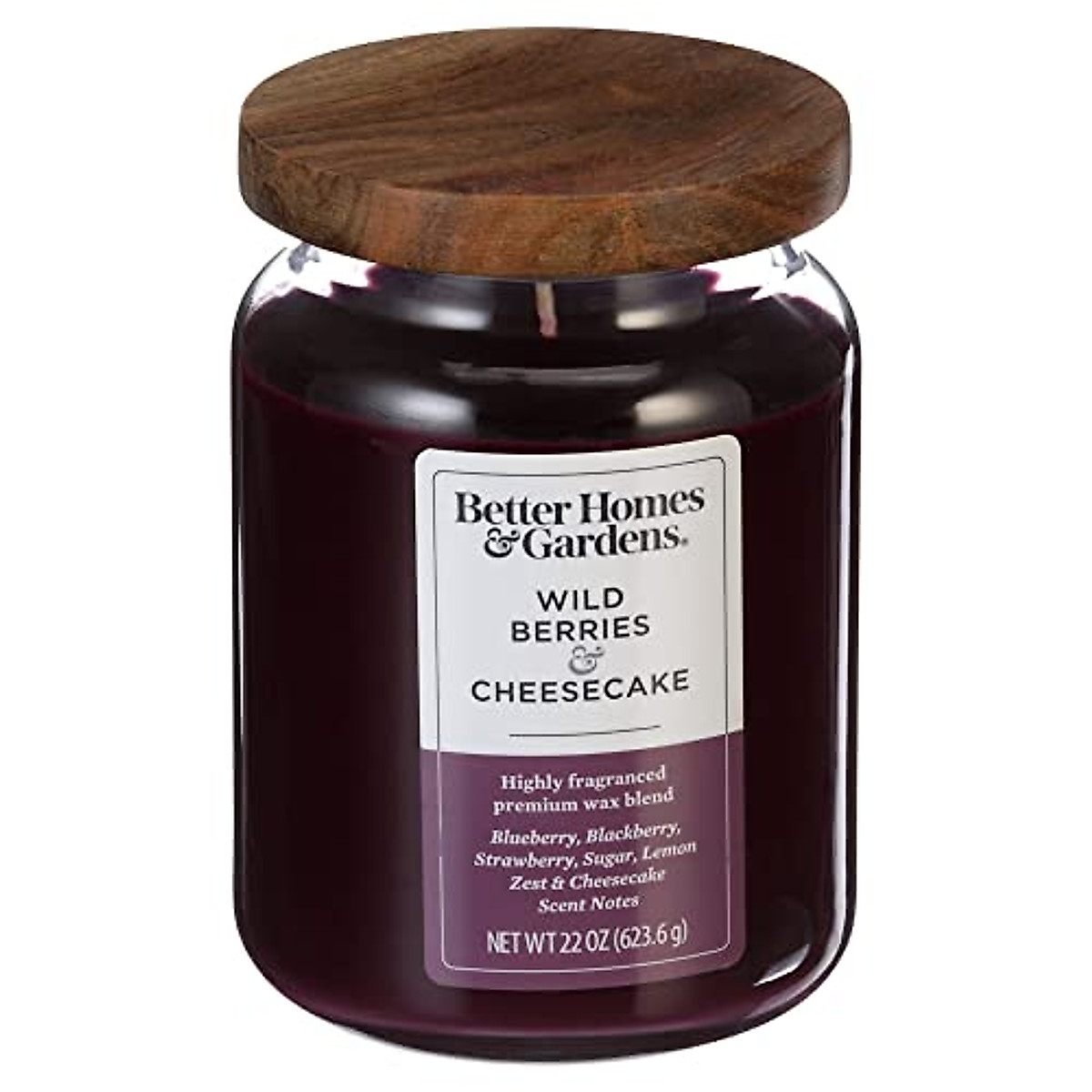 Better Homes Gardens 22oz Scented Candle, Wild Berry Cheesecake 2-Pack