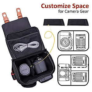 LTGEM Camera Bag, Waterproof EVA Camera Bag Case for Canon/Nikon/Sony/DSLR/SLR/Mirrorless Camera, Shoulder Strap with Handle Camera Bag