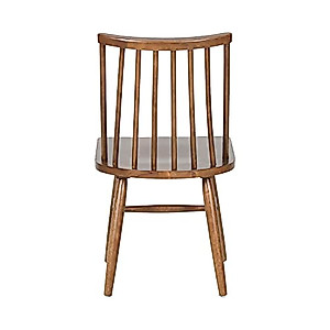 East at Main 100% Solid Wood Dining Chairs - 21”D x18”W x32.5”H - Handcrafted Set of 2 Modern Wooden Accent Chair for Kitchen Office Farmhouse Dining Room Furniture (Walnut)