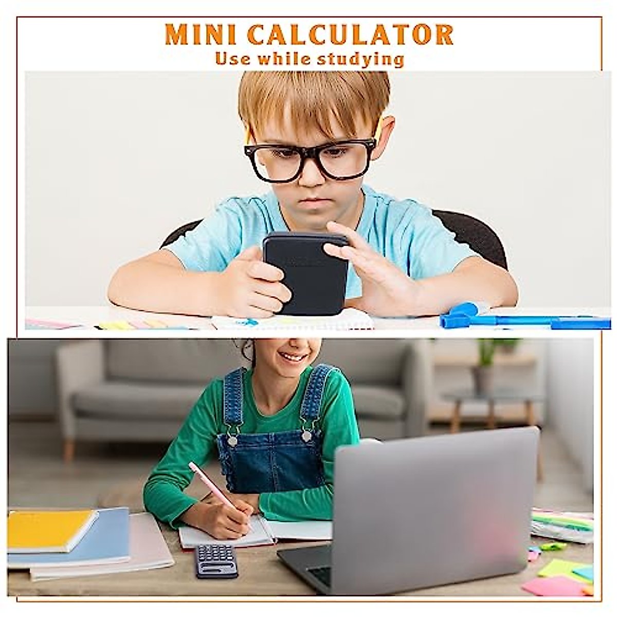 Zuhal 50 Pcs Mini Calculator Pocket Size Calculator Bulk, 4 Function Calculator Small Battery Powered 8 Digit Display Basic Calculator with Button Battery for Office Home School Teacher Students
