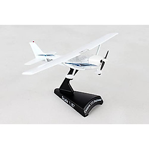 Daron Worldwide Trading Postage Stamp PS5603-2 Cessna 172 SkyHawk 1:87 Diecast Display Model, White