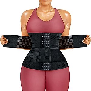 ZOPEUSI Waist Trainer For Women Waist Cincher Trimmer Sport Girdle Underbust Corset Tummy Control Hourglass Body Shaper Black