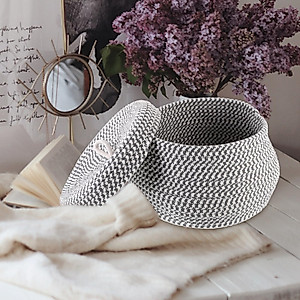 Alipis Hamper Basket Cosmetics Storage Holder Sundries Container Wardrobe Sundries Organizer Home Storage Container Sundry Storage Holders Sundries Holder Snack Cotton Rope Key