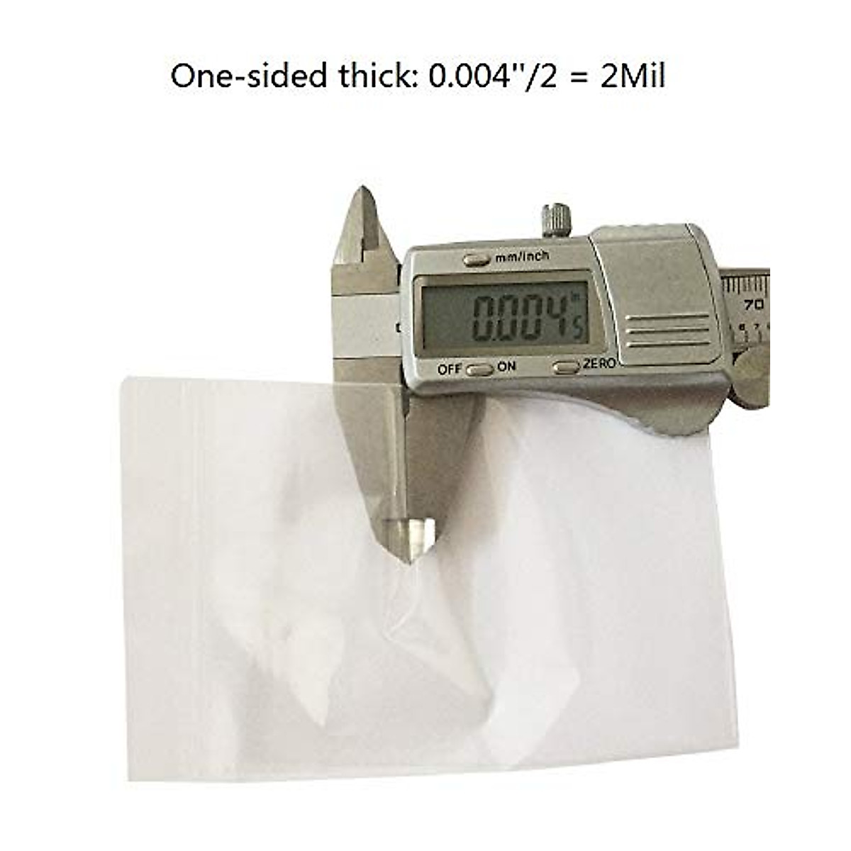 3''x 4'', (Pack of 100) Small Clear Poly Zipper Bags Reclosable Zipper lock Storage Plastic Bags for Jewelry, Gift Card, Halloween Candy