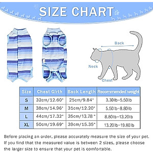 Ambreview Cats Recovery Suit, Kitten Recovery Onesie Female Cats Abdominal Wounds Bandages Cone E-Collar Alternative After Surgery, Cat Spay Bodysuit for Female Cats and Dog