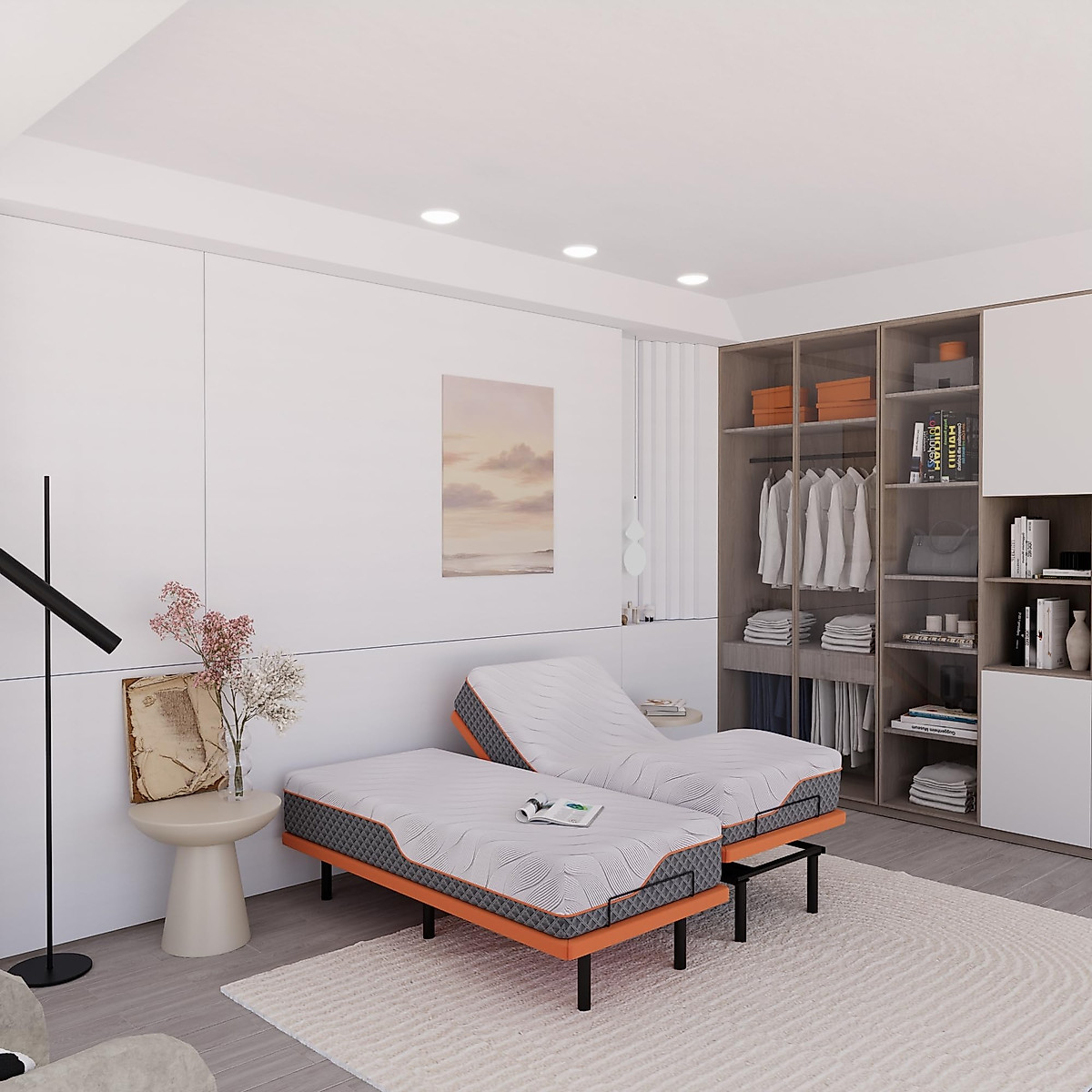 ESHINE 12 Inch Memory Foam Hybrid Mattress - 319 Independent Pocket Innerspring - Mattress in a Box - Edge Support - Medium Firm Mattress, Twin XL