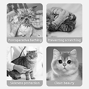 MANON ROSA Cat Cone E-Collar: Soft After Surgery Elizabethan Collar Adjustable Cute Animal Design for Dogs Cats Puppies Kittens Rabbits Bunnies Prevents Licking (Bee,M)