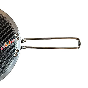 Satre Online and Marketing Triply Honeycomb Stainless Steel Concave Roti Tawa, Riveted Handle, Roti Tawa/Pan, Induction compatible, Nonstick Roti Tawa