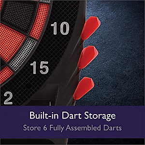 Viper by GLD Products 800 Regulation Size Electronic Dartboard, Featuring 57 Game options for up to 16 players, Enhanced Scoring Experience with Ultra-Thin Spider, and Top Quality Segments to Reduce Bounce Outs, Black