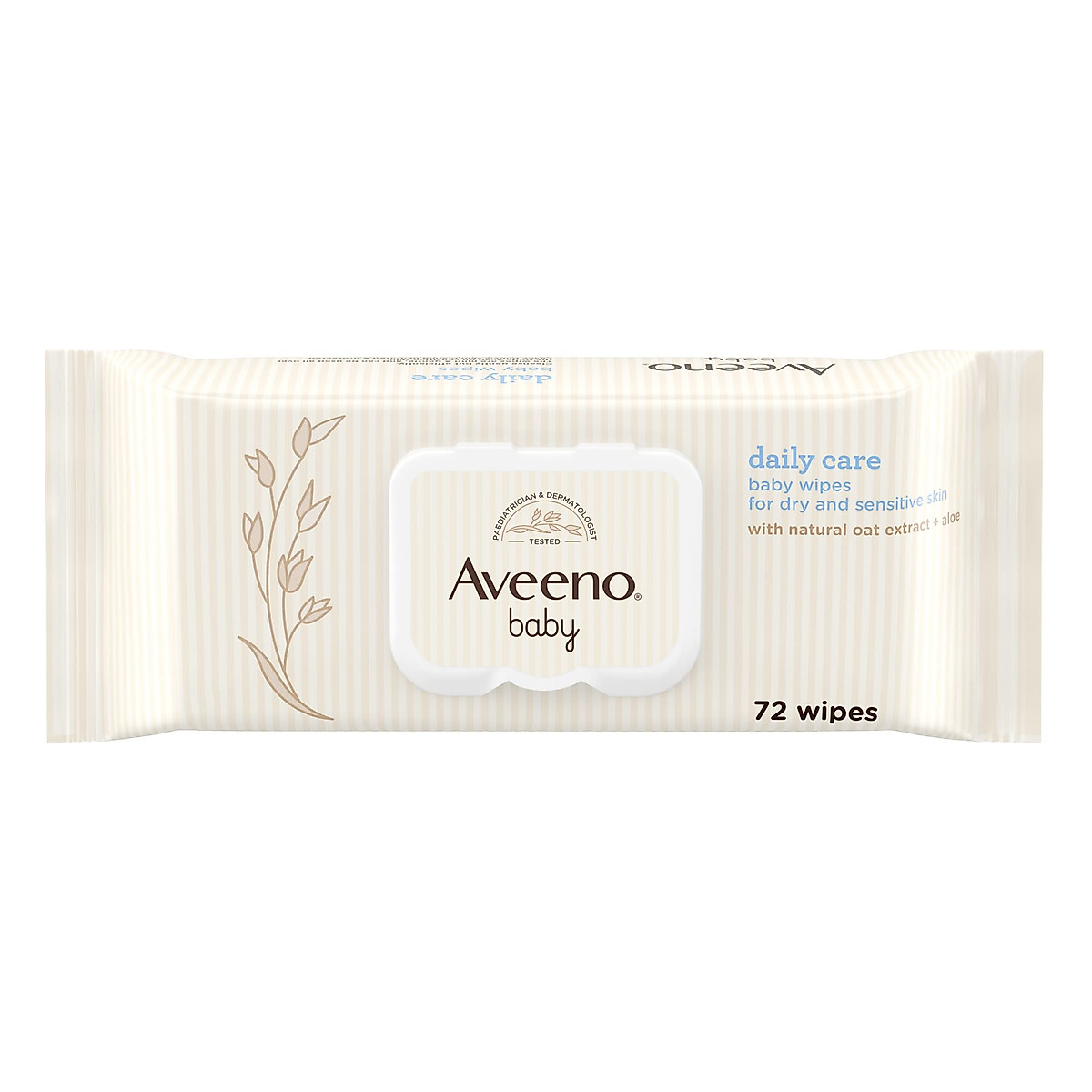 AVEENO Baby Daily Care Wipes - Cleanse Gently and Efficiently - Baby Wipes - Baby Essentials - 72 Wipes, Lid On Each Pack, Pack of 12 (864 Wipes in Total)
