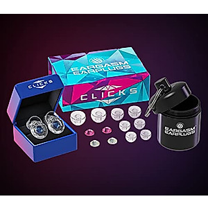 Eargasm Clicks Earplugs for Concerts Musicians Motorcycles Noise Sensitivity Conditions and More (Ear Plugs Come in Premium Gift Box Packaging)