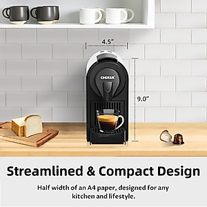 CHULUX Bafèstro Espresso Machine, 20 Bar Italian ODE Pump Mini Espresso Machine for Nespresso Original Capsules, Single Serve Coffee Machine for Home Espresso & Lungo Maker, One-Touch, 1400W