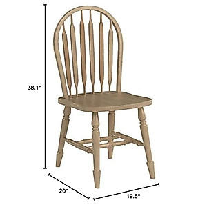 International Concepts Windsor Arrow Back Chair, Unfinished