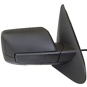 Kool Vue Mirror Set of 2 Compatible with 2007-2011 Ford Expedition Driver & Passenger Side In-housing Signal Light, Manual Folding, Heated, With memory, Textured Black, With Puddle Light, Power Glass
