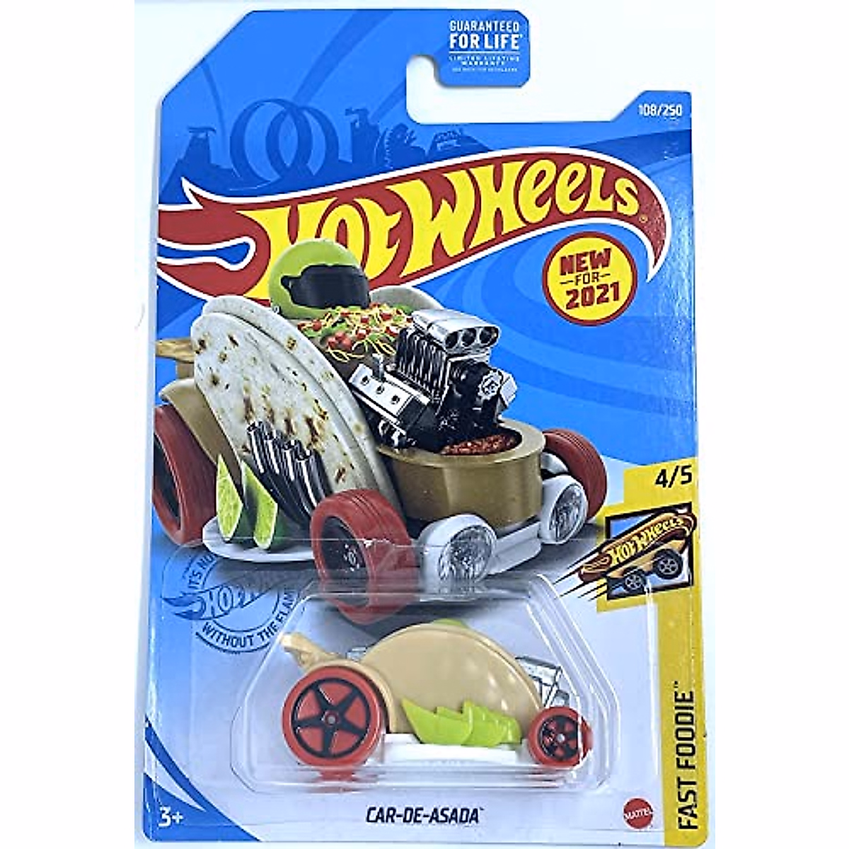 Hot Wheels 2021 - Car-De-Asada - 4/5 Fast Foodie [Taco] - #108/250