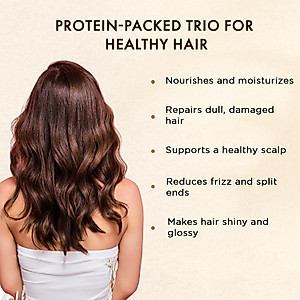 MOEHAIR Travel Kit | Protein Infused Shampoo and Conditioner Set with Frizz Control | Travel Size (3.4 Fl. Oz) Shampoo, Conditioner and Serum