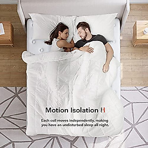 Sweetnight Queen Mattress, 12 Inch Hybrid Queen Size Mattress with Individually Wrapped Pocket Springs for Motion Isolation and Edge Support, Pillow Top Queen Mattress in a Box, Medium Firm