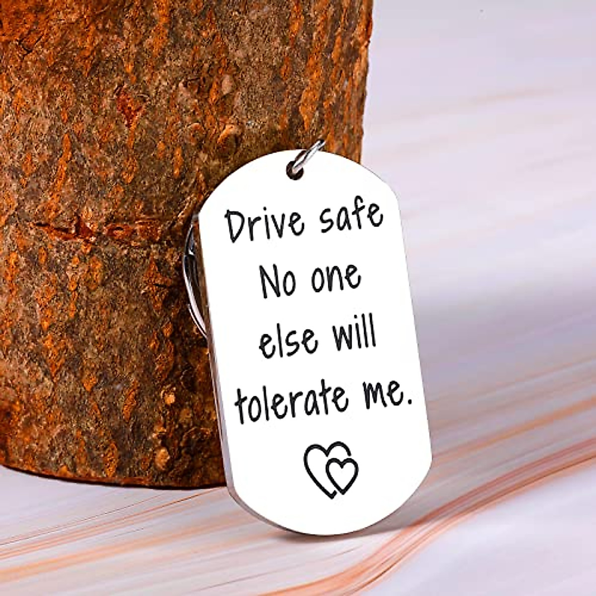 Christmas Gifts for Boyfriend Girlfriend Drive Safe Keychain Valentines Day Gifts for Him Her Stocking Stuffers for Men Women Wife Husband Anniversary Birthday I Love You Gifts Boyfriend Gifts Keyring