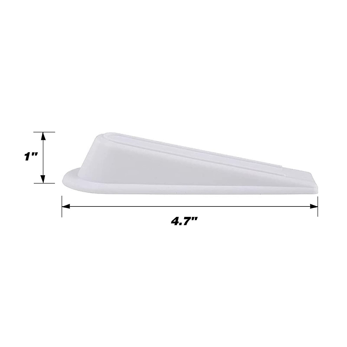 FASTENER TREE 4 Pack Door Stop Wedge, White Door Wedge Stoppers Rubber Door Holder Works on Tile, Concrete, Carpet, Wooden Floor 1" High