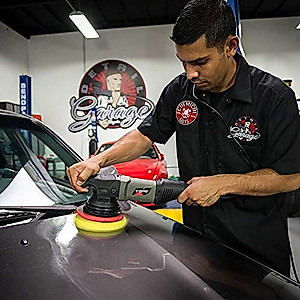 Chemical Guys BUFX111HEX5 Hex-Logic Quantum Heavy Cutting Pad, Yellow (5 Inch Backing Plate)