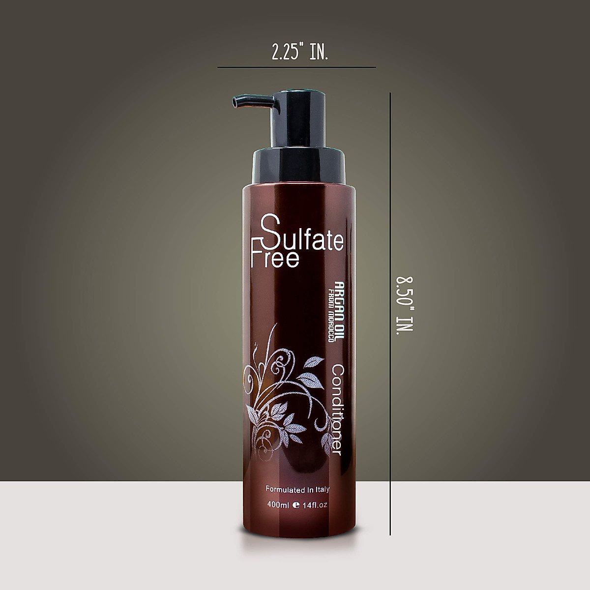 NUSPA Organic Sulfate Free Argan Oil Conditioner, 400ml, Unisex, Color Safe, UV Protection, Intense Moisturizing for Dry, Damaged, Frizzy, Volumizing for Thick Hair