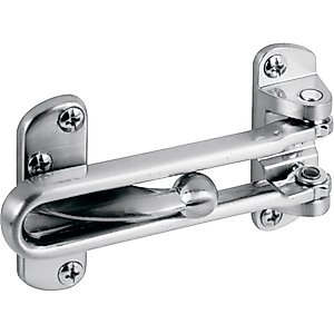 Defender Security U 10308 Prime Line Swing Bar Lock, 2-1/2 in W, Die Cast Zinc, Satin Nickel