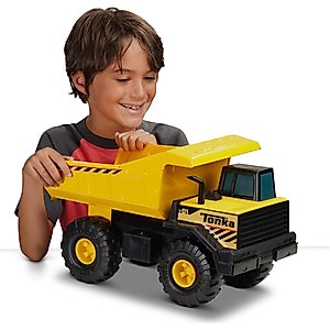 Tonka Classic Steel Mighty Dump Truck Vehicle, Single, Standard Packaging
