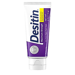 Desitin Maximum Strength Baby Diaper Rash Cream with 40% Zinc Oxide for Treatment, Relief & Prevention, Hypoallergenic, Phthalate- & Paraben-Free Paste, 4 oz