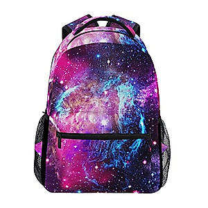 ZZKKO Universe Space Galaxy Star Comos Nebula Boys Girls School Computer Backpacks Book Bag Travel Hiking Camping Daypack