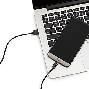 Amazon Basics USB Type-C to USB-A 2.0 Male Charger Cable, 6 Feet (1.8 Meters), Black, Laptop