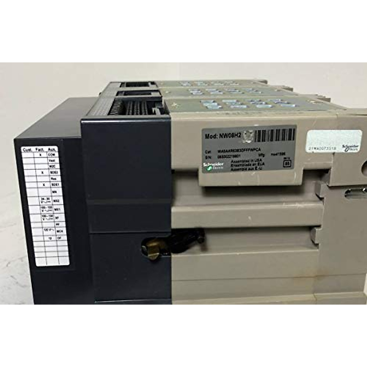 Square D NW08H2 800A MasterPact EO Breaker LSI 800 Amp 5.0P Trip Shunt & Fingers