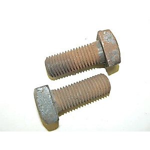 1"-8 x 2 1/2" Square Head Machine Bolts - Plain Steel Finish - Lot of 8 Pcs. HQ