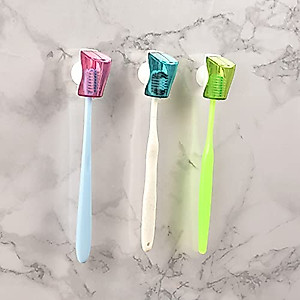 Y-Kelin Toothbrush Covers with Suction Caps - Portable Toothbrush Protector (3 PCS)- Tooth Brush Head Cover Cups for Bathroom and Travel