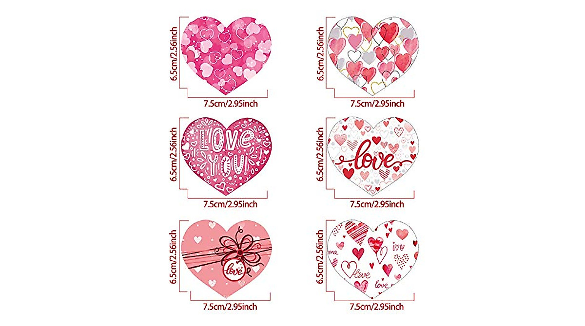 33ft Valentine's Day Heart Bulletin Border & Cutouts