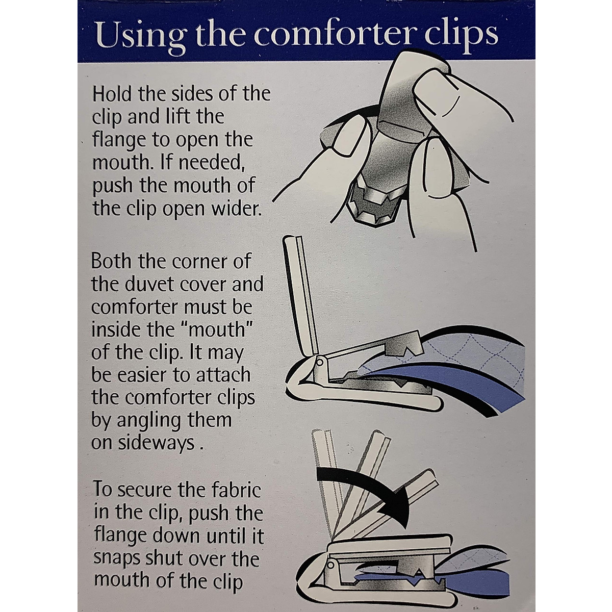 FRESH IDEAS Padded Duvet Clips (4-Pack) - Secure Blanket & Comforter Fasteners | No-Shift Bedding Accessories | Undetectable & Safe for All Fabrics