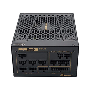 Seasonic PRIME GX-1300 | 1300W | 80+ Gold | Full Modular | ATX Form Factor | Low Noise | Premium Japanese Capacitor | 12 Year Warranty | Nvidia RTX 30/40 Super & AMD GPU Compatible (Ref. SSR-1300GD)