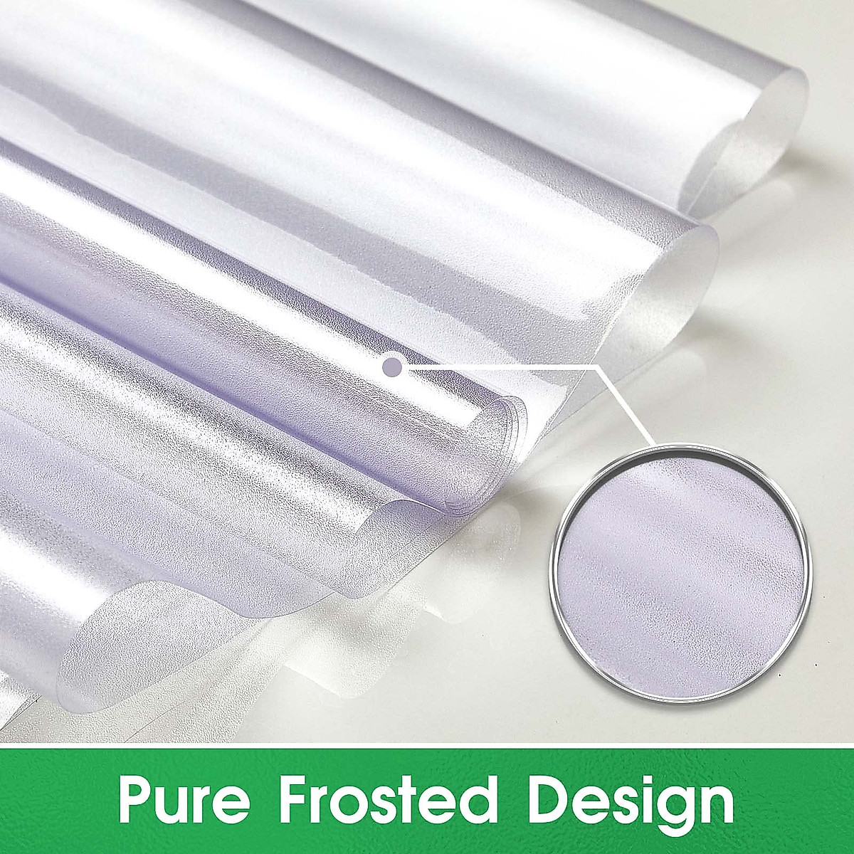 Coavas Window Privacy Film Frosted Glass Window Clings Bathroom Door Window Coverings Day and Night Privacy Peel and Stick Sun Blocking Decorative Frosting Home Window Tint (35.4 x 118.1 Inch, Pure)