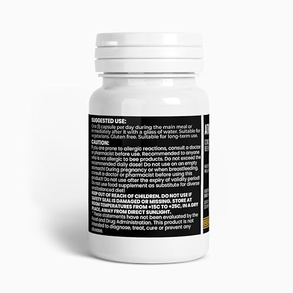 Bee Pollen Supplement Athenian Bee Pearls | Natural Immunity & Vitality Support Bee Pollen Capsule | Spartan Bee Bread Extract & Vitamin C | Non GMO, Nothing Synthetic, All Natural Organic Bee Pollen