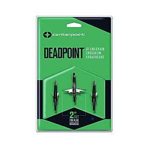 CenterPoint Archery AXCPBH100 DEADPOINT 100-Grain Mechanical Broadhead, 3-Pack
