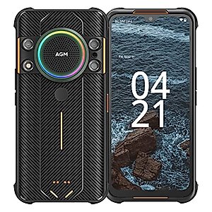 AGM H5 Rugged Smartphone(2023), Rugged Smartphone 109dB Loudest Speaker, Rugged Phone 6.52" HD Screen 6G+128G, Night Vision Camera, IP68 Waterproof Smartphone Outdoor, Dual SIM 4G Android 12