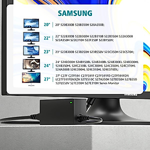 ZOZO 14V AC/DC Adapter for Samsung Monitor 14Volt 4A 3A 2.5A 2.14A 1.78A Power Supply Cord Charger for Samsung SyncMaster 15" 17" 18" 19" 20" 22" 23" 24" 27" Screen TFT LED LCD TV Monitor