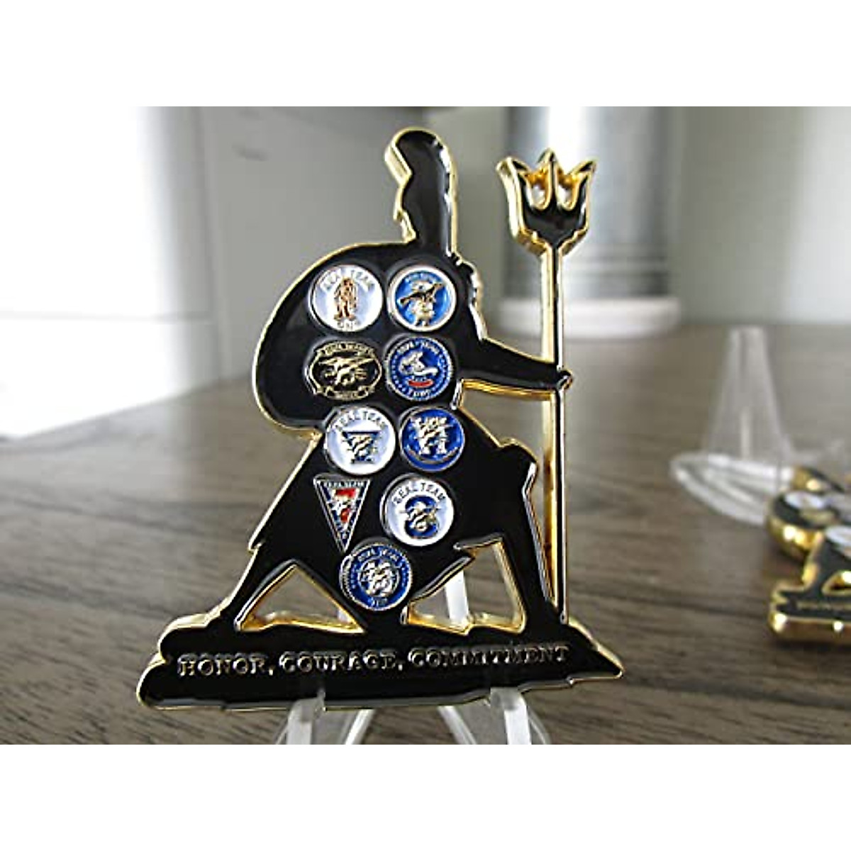 Naval Special Warfare Command Navy Seal Teams Spartan NSW Challenge Coin