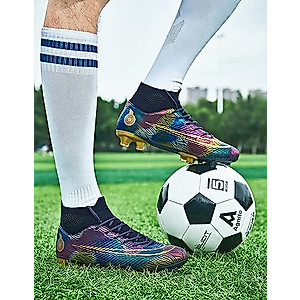 Men's Women's Unisex Soccer Cleats FG/AG Soccer Shoes Indoor Outdoor Turf Firm Ground High-top Spikes Younth Professional Training Football Boots