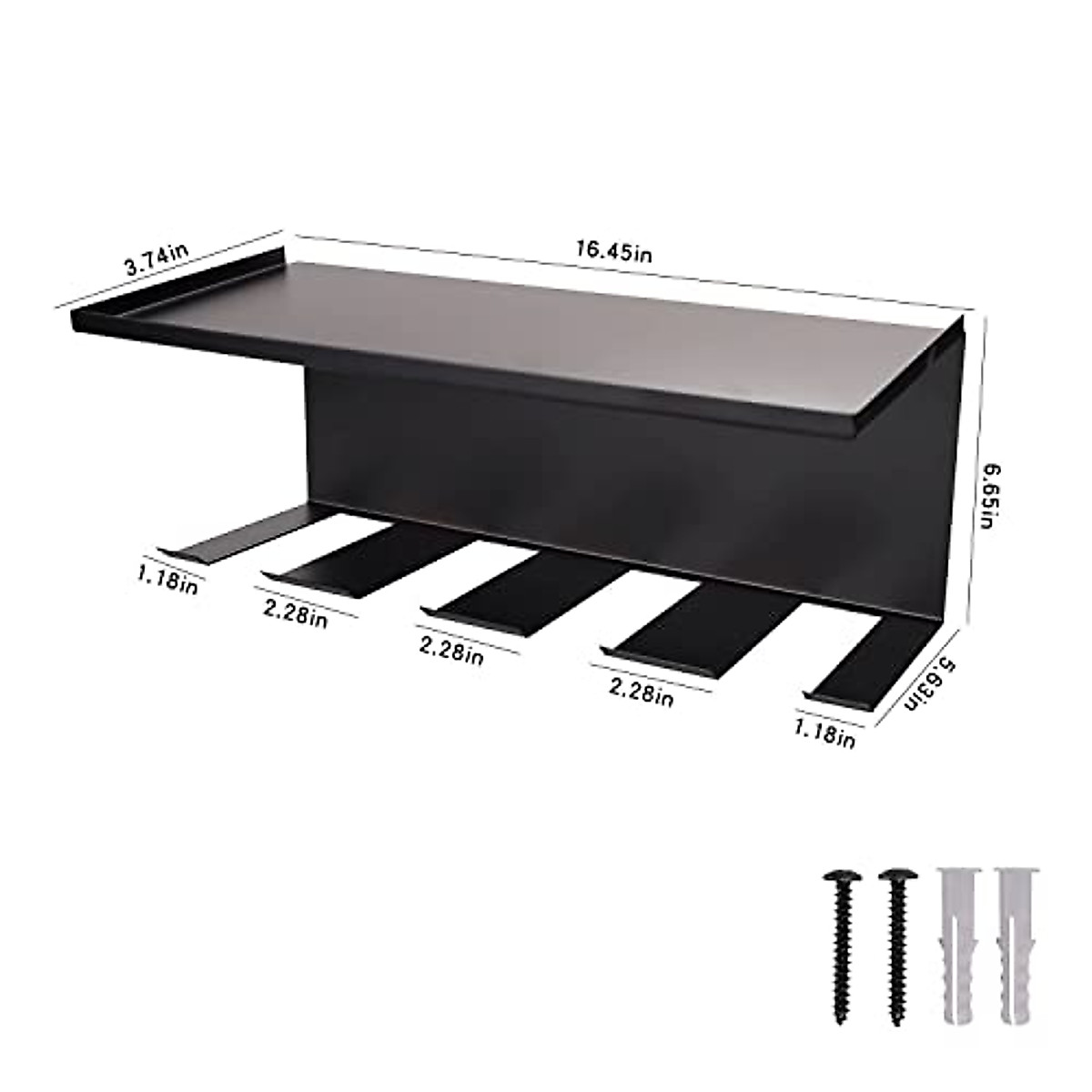 Drill Storage Rack Metal Tool Organizer Power Tool Holder Steel Rack With 4 Drill Charging Slots Tool Storage Organizer Garage Charging Station Hanging Wall Mount, Holds Drills, Batteries, Accessories