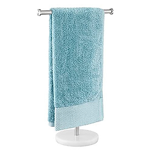 KES Hand Towel Stand Marble Base, Countertop Towel Stand 16.5" Height, T-Shape Hand Towel Rack Stand for Bathroom, Towel Holder Weighted Base SUS304 Stainless Steel Brushed Finish, BTH205S14B-2